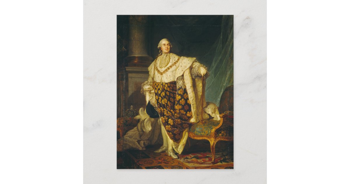 Louis XVI King of France in Coronation Robes Postcard | Zazzle