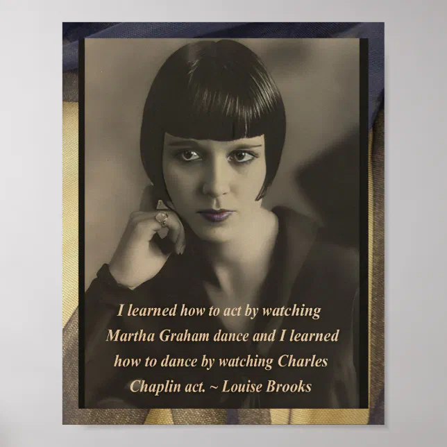 Louise Brooks Vintage Inspired Poster | Zazzle