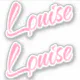 Louise Decorative Name in Pink x2 Sticker | Zazzle