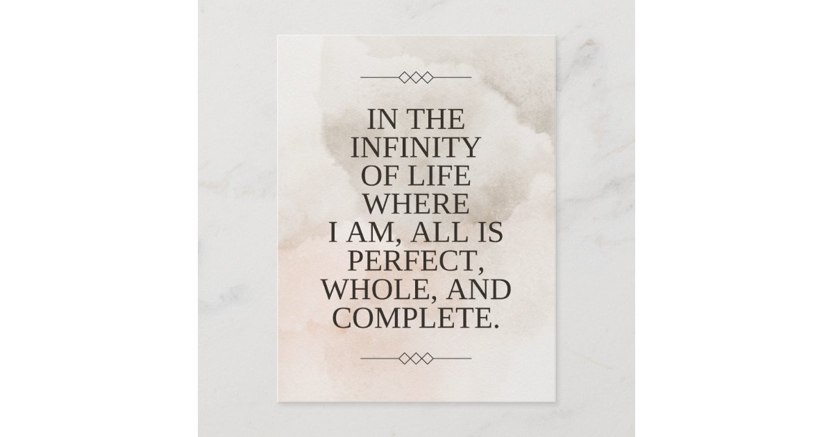 Louise Hay Quote - All is Perfect Postcard | Zazzle