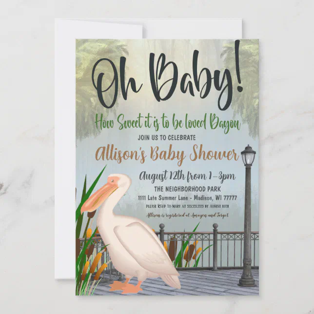 Louisiana Bayou Baby Shower Invitation | Zazzle