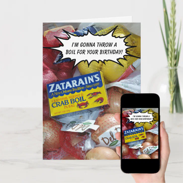 Louisiana Crawfish Boil Birthday Card | Zazzle