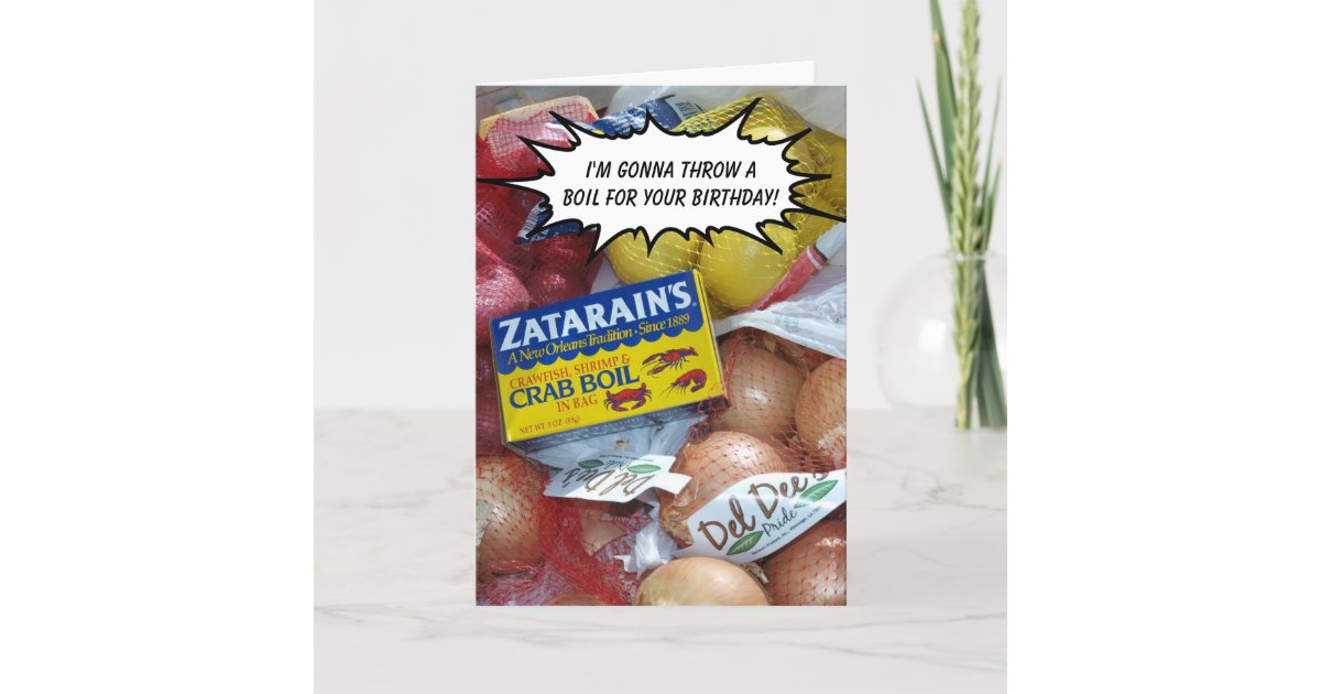 Louisiana Crawfish Boil Birthday Card | Zazzle