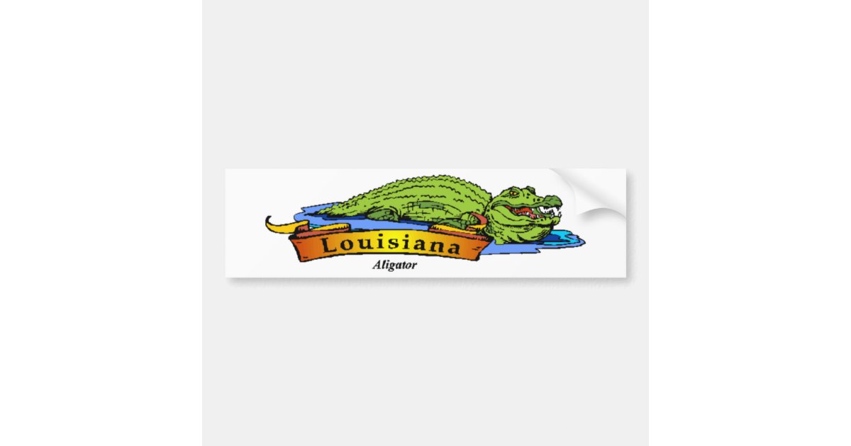 Louisiana Gator Bumper Sticker | Zazzle