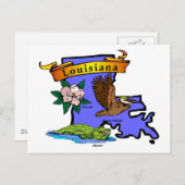 Louisiana Map Postcard | Zazzle