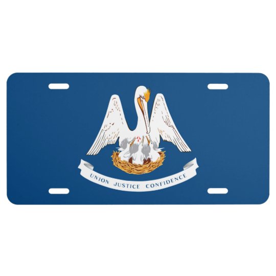 Louisiana State Flag Design License Plate | Zazzle.com
