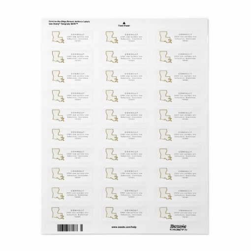 Louisiana State Return Address Labels | Zazzle