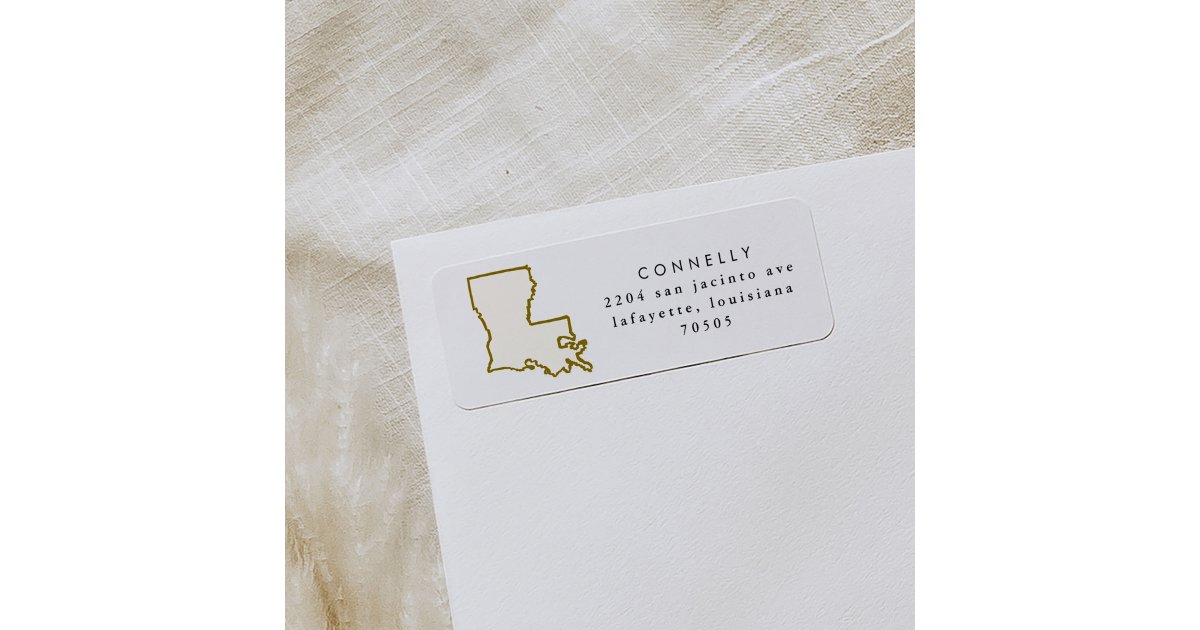 Louisiana State Return Address Labels | Zazzle
