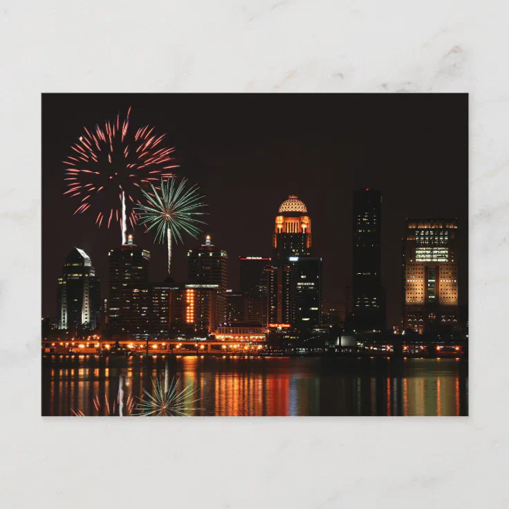Louisville fireworks postcard | Zazzle