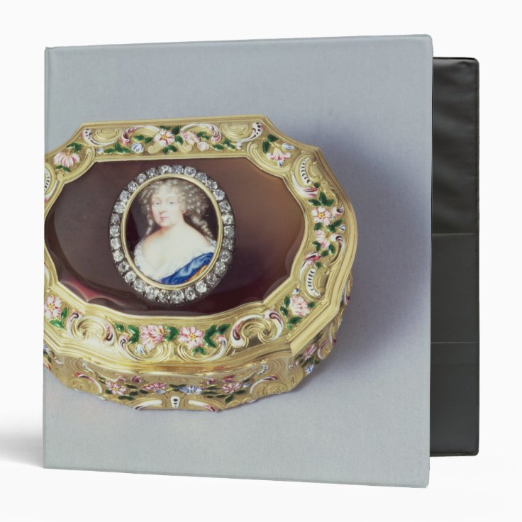 Louix XV oval snuff box 3 Ring Binder | Zazzle