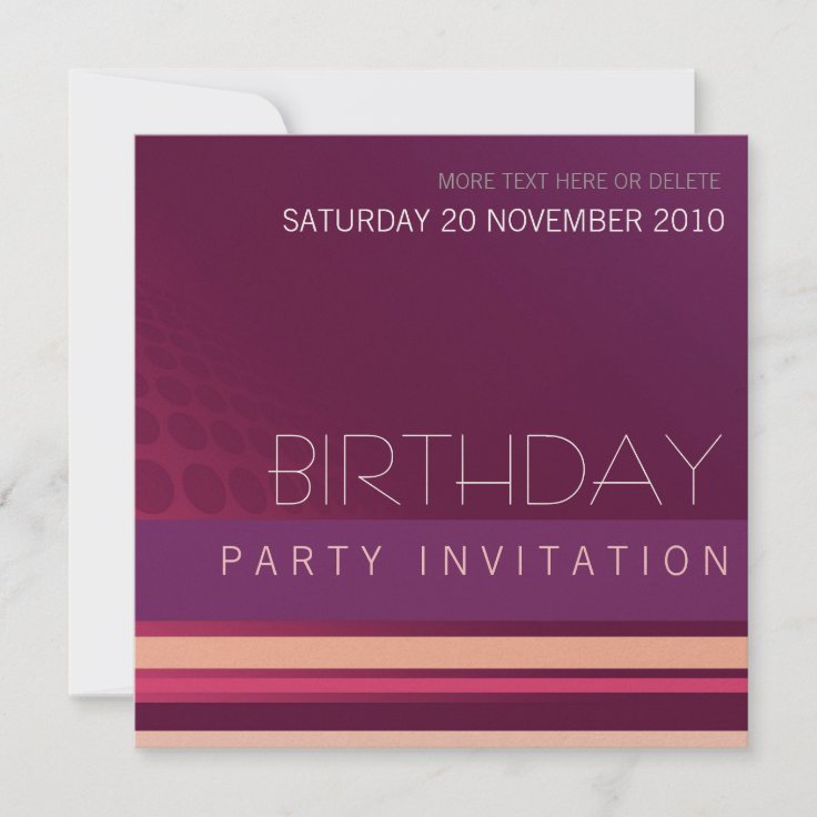 Lounge House Party Birthday Invitation | Zazzle