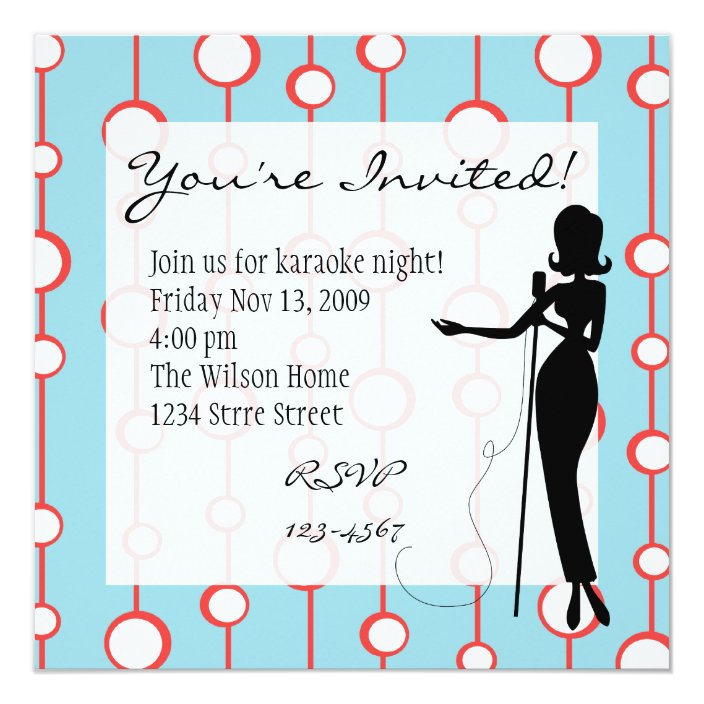Lounge Singer Invitation | Zazzle.com