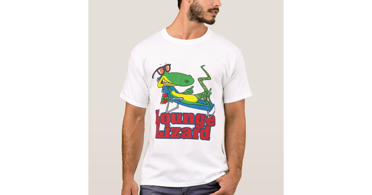 lounging lounge lizard cartoon T-Shirt | Zazzle