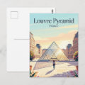 Louvre Museum Courtyard France Postcard | Zazzle