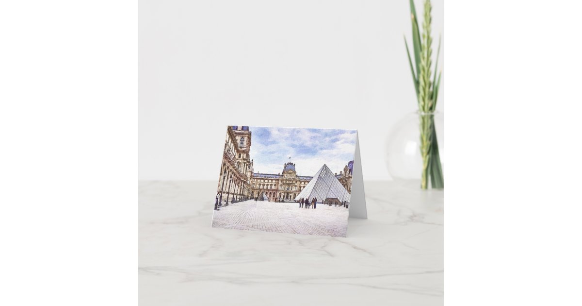 Louvre Museum Paris Note Card | Zazzle