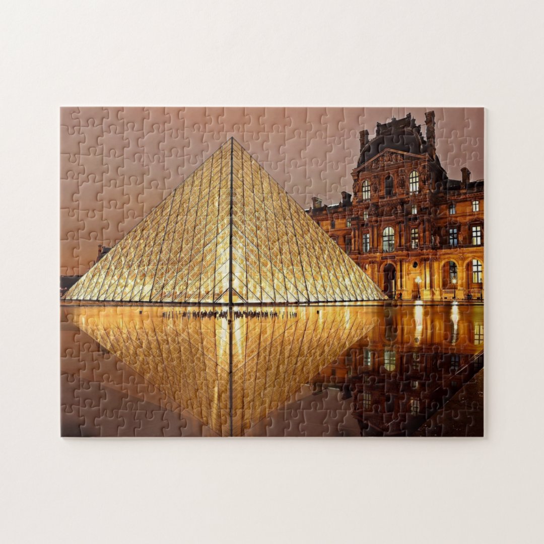 Louvre pyramid Paris museum Jigsaw Puzzle | Zazzle