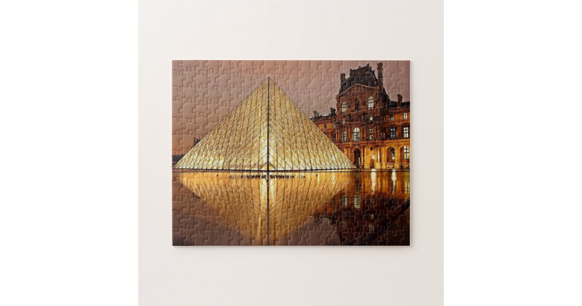 Louvre pyramid Paris museum Jigsaw Puzzle | Zazzle
