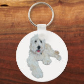 Lovable Goldendoodle Keychain | Zazzle