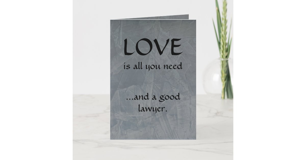 Love And A Good Lawyer Thank You Card | Zazzle