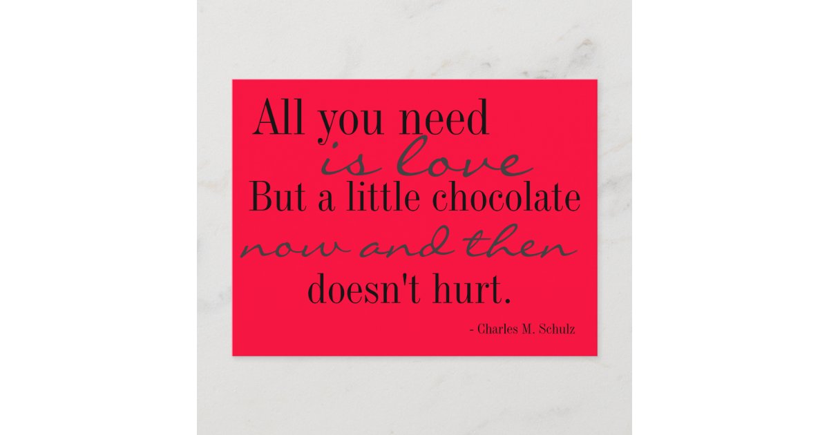 Love and Chocolate Postcard | Zazzle