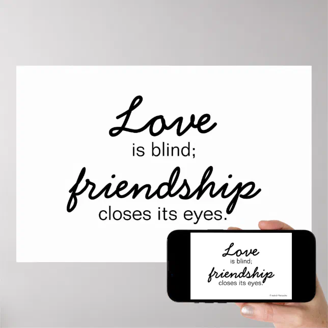Love and friendship poster | Zazzle