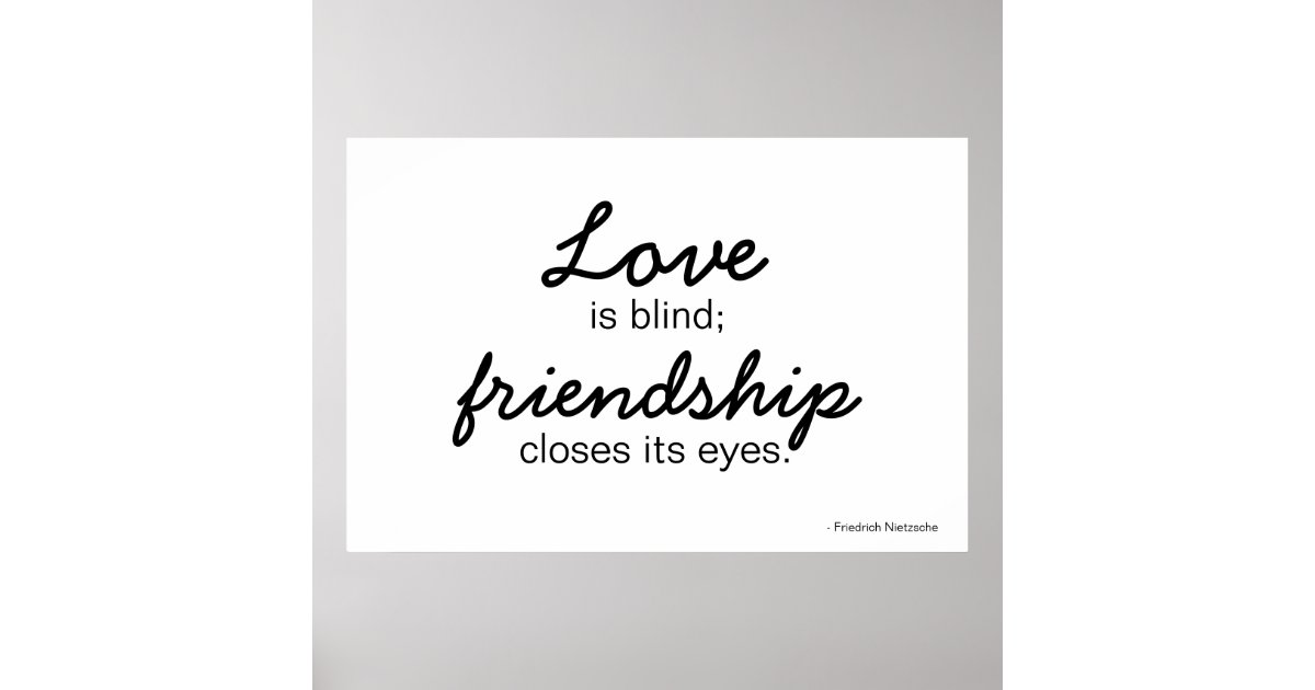 Love and friendship poster | Zazzle