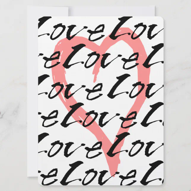 Love and Pink Hearts Pretty Wedding Invitation | Zazzle