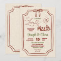 Love and Pizza Coquette Italian Couple Shower Invitation | Zazzle