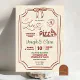 Love and Pizza Coquette Italian Couple Shower Invitation | Zazzle