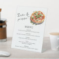 Love and Pizza Menu Pedestal Sign | Zazzle