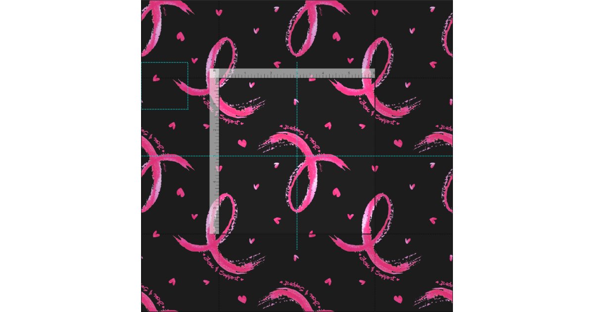 Love and Support Pink Ribbon Pattern Fabric | Zazzle