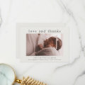 Love and Thanks Minimal Photo Baby Thank You Card | Zazzle