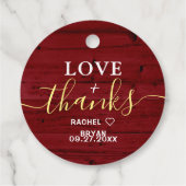 Love and Thanks Monogram Rustic Wedding Sunflower Favor Tags | Zazzle