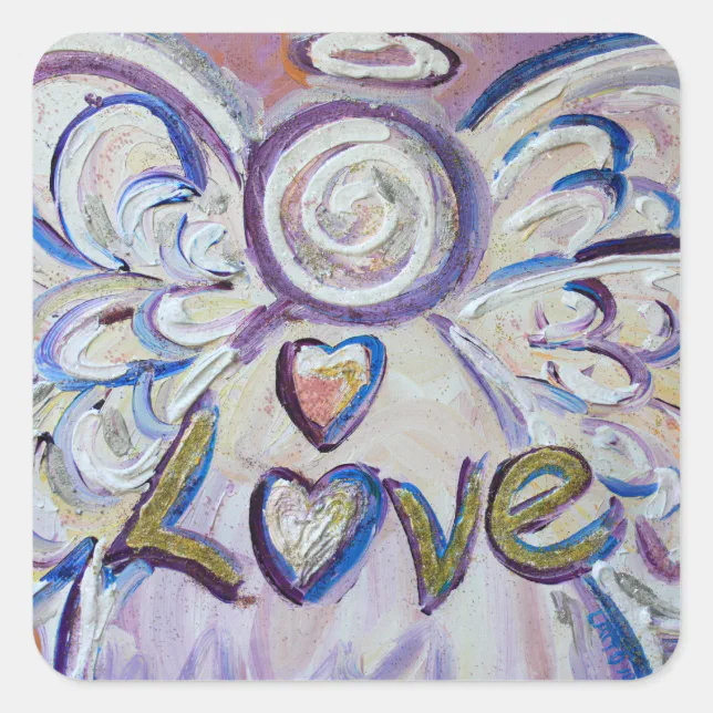 Love Angel Inspirational Word Art Decal Stickers | Zazzle