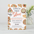 Love at First Slice Pizza Bridal Couples Shower Invitation | Zazzle