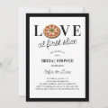 Love At First Slice Pizza Italian Bridal Shower Invitation | Zazzle