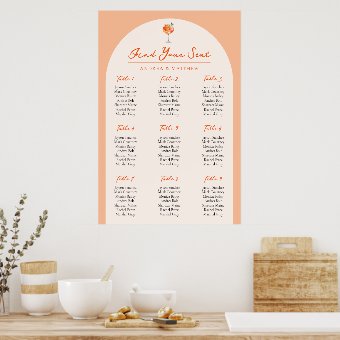 Love at First Spritz Aperol Find Your Seat Chart | Zazzle