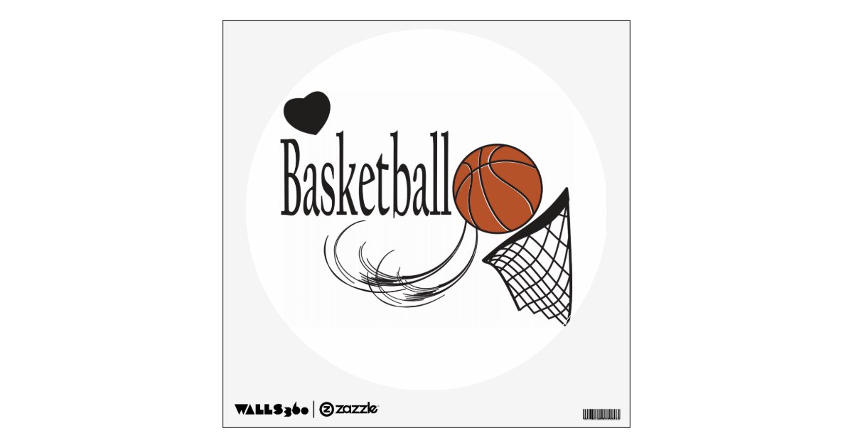 Love Basketball Wall Sticker | Zazzle