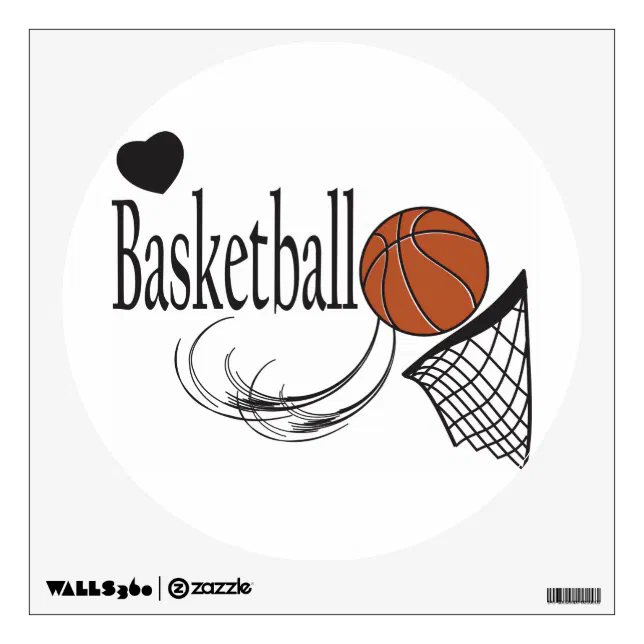 Love Basketball Wall Sticker | Zazzle