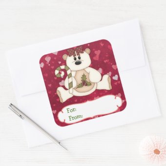 Love Bear Christmas Gift Tag | Zazzle