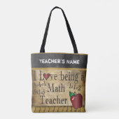 Love Being a Math Teacher | DIY Name Tote Bag | Zazzle