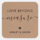 Love Beyond Measure Gift Tag, Wedding Label, Kraft Square Sticker | Zazzle
