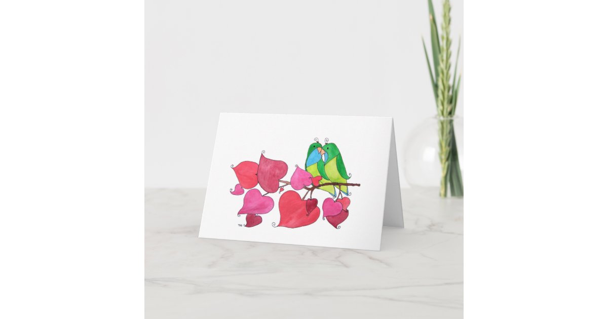 Love Birds, "Congratulations" Card | Zazzle