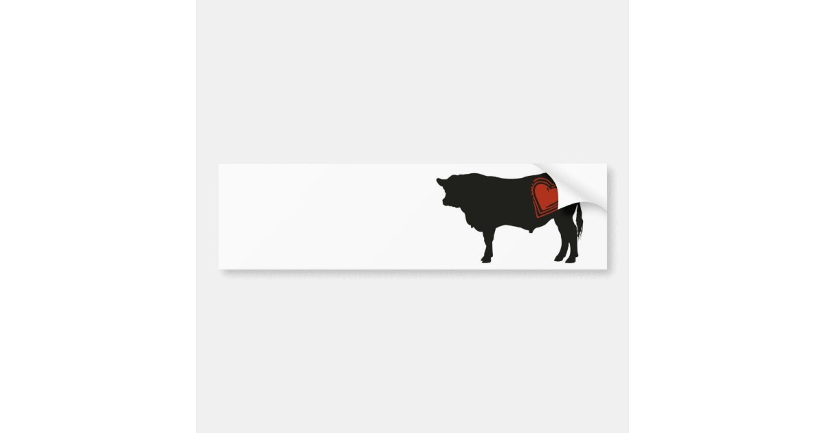 Love Black Angus Beef Bumper Sticker | Zazzle