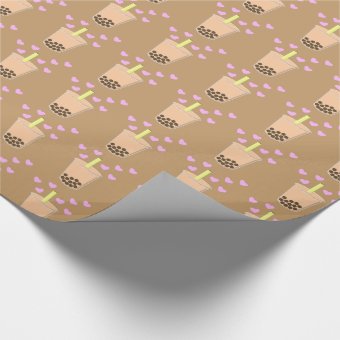 Love Bubble Tea Wrapping Paper | Zazzle