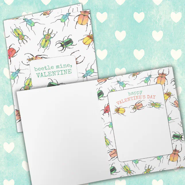 Love Bug Valentine's Day Note Card | Zazzle