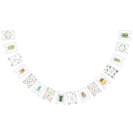 Love Bugs Birthday Party Bunting Flags | Zazzle