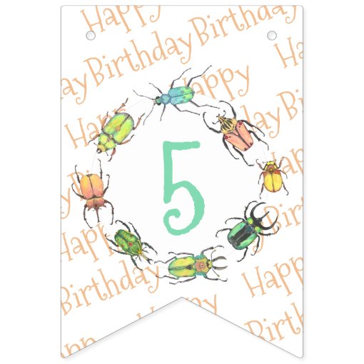 Love Bugs Birthday Party Bunting Flags | Zazzle