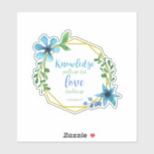 Love builds up Bible verse quote flowers wreath Sticker | Zazzle