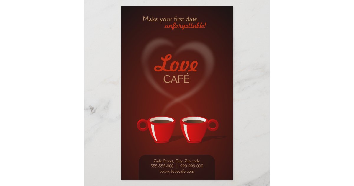 Love Cafe flyer | Zazzle